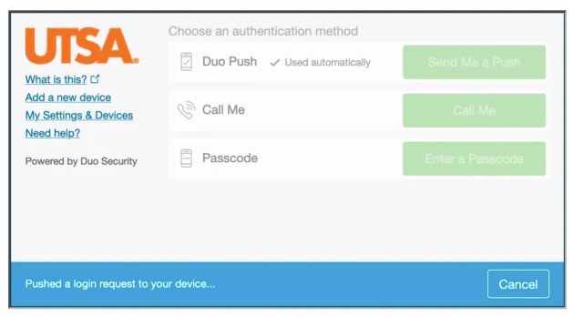 Duo: Two-Factor Authentication - UT San Antonio One Stop